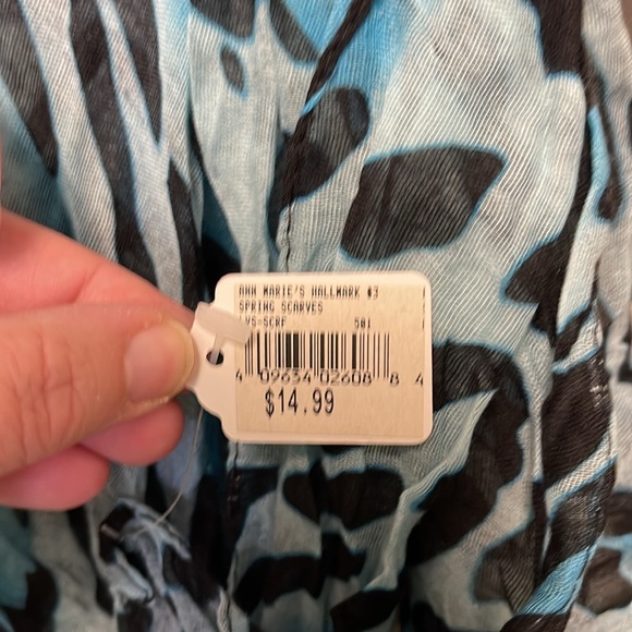 Hallmark | Accessories | Nwt Blue And Black Leopard Print Hallmark ...